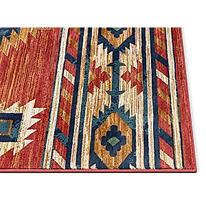 Well Woven Lizette Red Traditional Medallion Mat 2x4 (2'3" x 3'11")