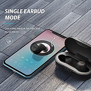EarFun® Free Wireless Earbuds, Call Noise Reduction, Bluetooth 5.0 True Wireless Earbuds, Sweatshield™ IPX7 Waterproof Bluetooth Headphone, Deep Bass, 30Hrs