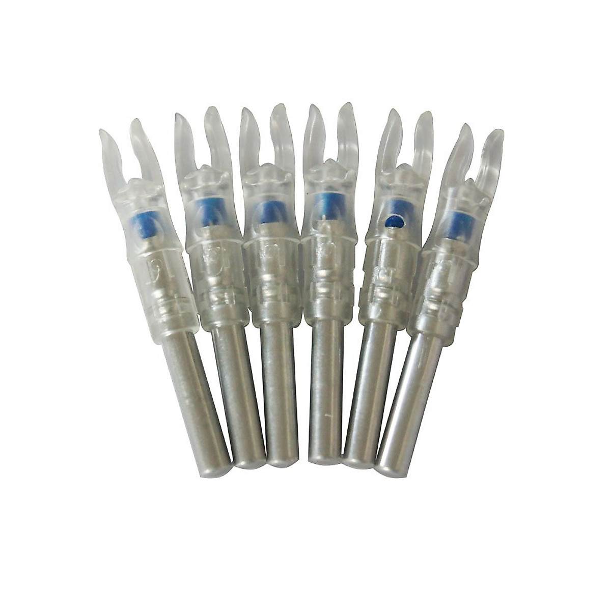 JIEXI HWYP Automatically Luminous Nocks for Inner Diameter 6.2 mm Gold Tip Arrows S Size Pack of 6 (Blue)