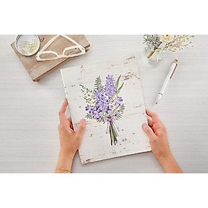 Southworth Planner (January 2024-December 2024), 8.5" x 11", Lovely Lavender Floral Bouquet, Premium 28#/105 gsm Paper, Large Flex Cover (91030)