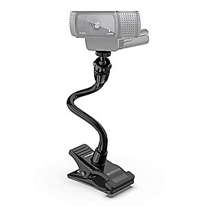 Smatree Webcam Stand, Flexible Jaws Clamp Clip Mount Holder Compatible for Logitech Webcam C925e C922x C922 C930e C930 C920 C615, GoPro Hero 11/10/9/8/7/6/5, Arlo Ultra/Pro/Pro 2/Pro 3