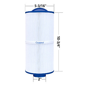Cryspool 2" MPT-Thread Spa Filter Compatible with Tuff spa Filter, Del Sol Spas, Sundance Spas 6540-723,5CH-402, FC-2811, South Pacific Spas 40 sq.ft hot tub Filter, 2 Pack