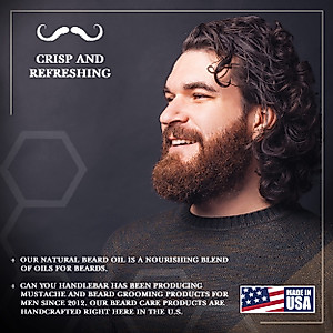 CanYouHandlebar Beard Oil for Men, Natural Beard Care Conditioner Moisturizer Softener Grooming Product, Citrus Bergamot and Lavender Scent, 1oz Dropper Bottle