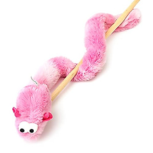 CHIWAVA 4 Packs 15 Inch Long Soft Plush Cat Toys Mice with Bell Rustle Sound Small Mouse Activity Interactive Toy