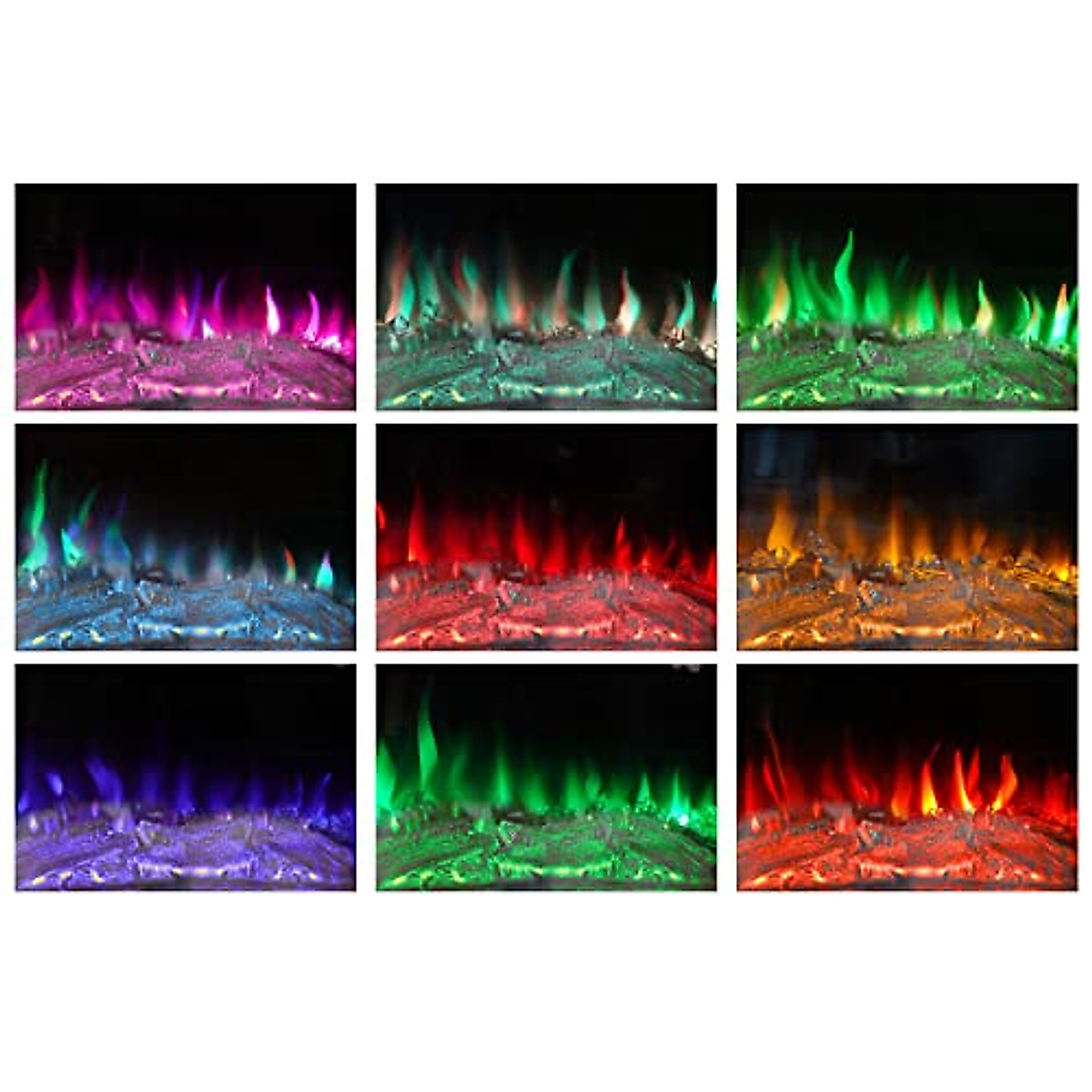 DACOM 29'' Wood Electric Fireplace Mantel- Package Freestanding Heater Corner Firebox with Log Hearth and AdjustableRemote Control