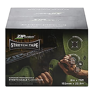 ZIP System Stretch Tape | 6 inches x 75 feet | Self-Adhesive | Weather-Resistant | Flexible Flashing Tape