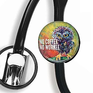 No Coffee No Workee Stethoscope Tag,Steth ID Tag,Nurse Badge