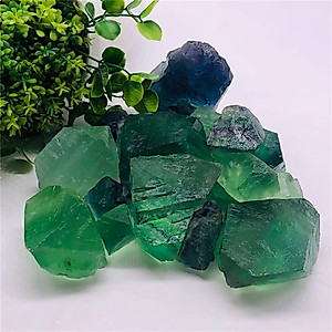 BAYDE Crystal Natural Green Fluorite Quartz Crystal Stone Rock Gravel Natural Tumble Stones for Fish Tank Aquarium Garden Decoration YICHENGYIN (Size : 90-100g)