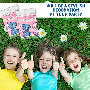 BELMAKS 4 PCS Party Tablecloth Birthday Girl Pink Tablecloth 70" x 42" Baby Shower Decorations for Girl Pink Birthday Decorations Table Cloth for Party