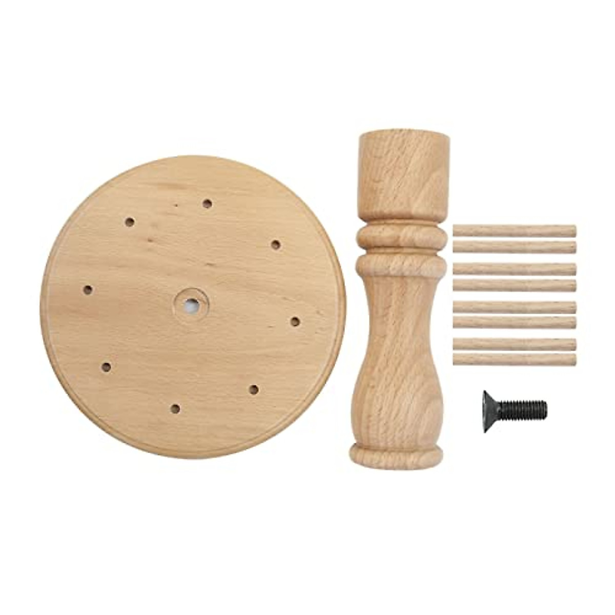 YWNYT Wood Yarn Holder, 8-Spools Wooden Spinning Yarn & Thread Holder Sewing and Embroidery Thread Rack and Organizer Knitting Embroidery Accessory Gift