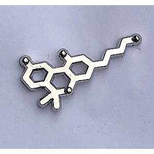 Anatomology THC Pin - Black Acrylic Marijuana Pin - Brooches and Pins