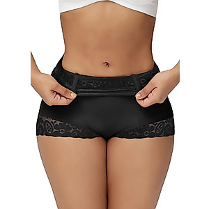 SHAPSHE Butt Lifting Shapewear Shorts Seamless Tummy Control Underwear Girdles for Women Body Shaper Panties for Pregnancy Shape Wear Under Garments for Dress Fajas Para Mujer Black 2XL