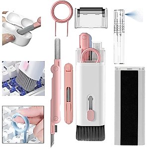 7-in-1 Keyboard Cleaner Kit, Cleaning Tool for Airpods Headphones,Keyboard Earbuds Case & Computer, Deep Cleaning Kit with Screen for Airpods 1/2/3/ Pro, Earphones,Laptop and Camera
