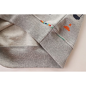 Funnymore Baby Boy's Crewneck Sweatshirt Clothes,Long Sleeve Shirt Top Outfits Grey Excavator 2t