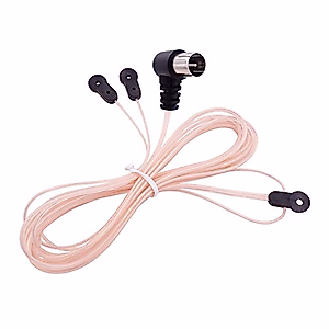 Fancasee Universal FM Antenna Dipole 75 Ohm F Male Push On Plug Coax Coaxial Cable Antenna with PAL 3.5mm BNC Jack Connector & 75 to 300 Ohm Adapter FM Radio Antenna for Home AV Stereo Receiver Indoor