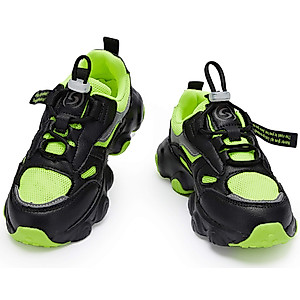 Santiro Toddler Boy Running Shoes Lightweight No Lace Kids Casual Sneaker Black Size 10