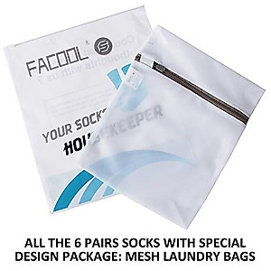 Facool Womens Diabetic Socks, Warm Cushion Cotton Crew Non Binding Loose Top Circulatory Viasox Diabetes Seamless Toe Moisture Wicking Wellness Socks, 6 Pairs Beige Medium