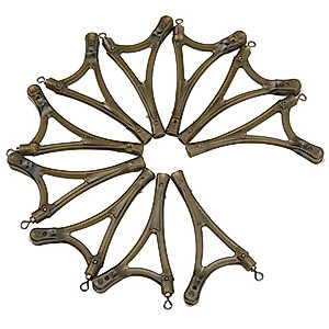 Milltrip Carp Feeder Basket Cage Connector, 10Pcs Carp Fishing Accessories Anti Knotting System Side Bend Rolling Swivel Fish Tackle Carp Rigs Tool with O Connector