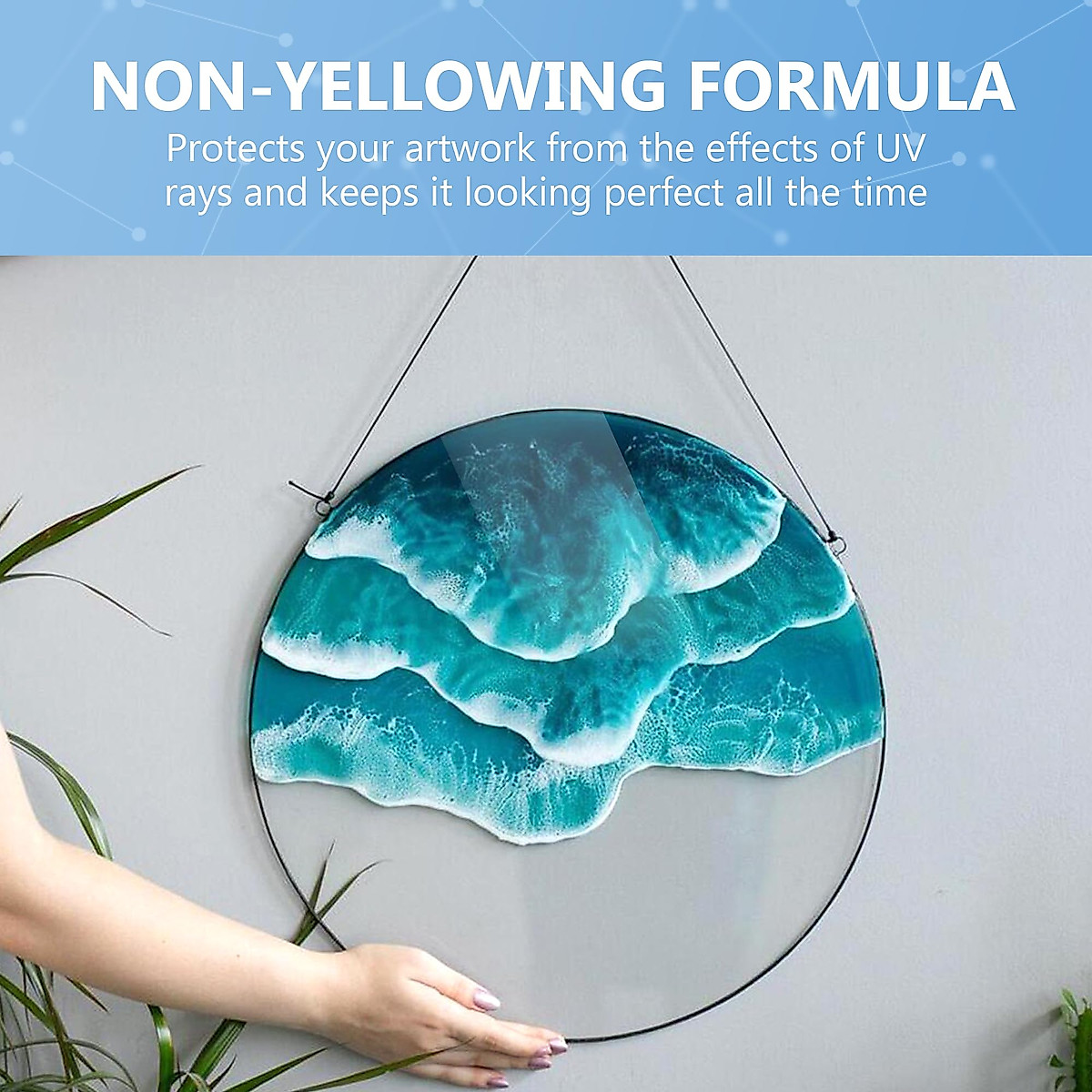 Epoxy Resin Crystal Clear 1 Gallon Kit, Self Leveling Bubbles Free Coating and Casting Resin and Hardener for Countertop, Table Top, Crafts, DIY Art, Wood, Jewelry, Molds, Bar Top 1:1 Ratio