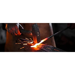 HB Wrought Iron Coat Hooks ~ Set of 5 Decorative Black Wall Mounted Rustic ~ Blacksmith Handmade Rust Proof Single J Hook for Hanging Robes, Hats, Clothes, Bags, Backpacks, Towels