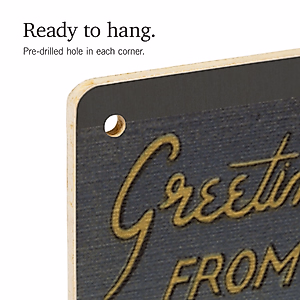 Lantern Press 6x9 Inch Wood Sign, Ready to Hang Wall Decor, Greetings from Pensacola, Florida (Airplanes)