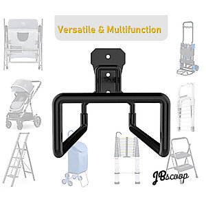 JBscoop Garden Hose Holder - Heavy Duty Hose Hanger, Wall Mounted Water Hose Holder for Outdoor/Indoor Use in Yard, Metal Durable Hose Hooks, Ideal for Water Hose Storage