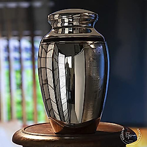Urns for Ashes Adult Male | Cremation Urns for Human Ashes Adult Female -Elysium Brass Decorative Urns for Home - Funeral and Burial Urn - Small, Medium, Large Urn 220LB