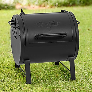 Char-Griller E82424 Smoker Side Fire Box Portable Charcoal Grill, Black