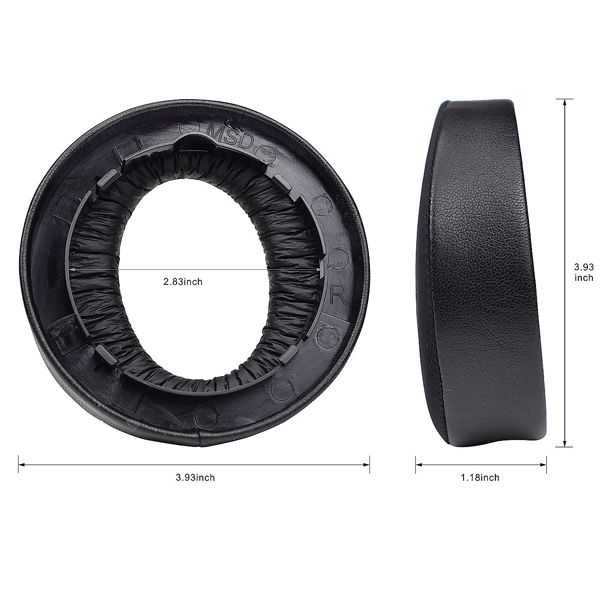 MOLGRIA Replacement EarPads, Ear Cushion Cover for Sony PS3 PS4 Platinum Wireless PlayStation 3 4 Headset 2018 Version CECHYA-0090 Headset(Cooling Gel Black)