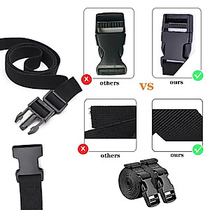 Adjustable Boat Cover Straps with Quick Release Buckles,Heavy Duty Boat Cover Tie Down Straps,Webbing Tightening Straps Suspenders,Belt (1" Wx96 L,6-Pack)