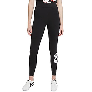 Nike Sportswear Essential Women`s Plus Size High-Waisted Leggings (as1, Alpha, 3X, Plus, Regular, Black(DC6950-010)/W, 3X, Regular)