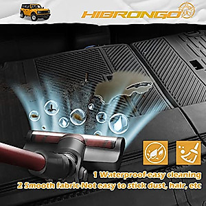 HIBRONGO Back Seat Covers Protector Back Rest Mat Compatible with 2021-2024 Ford Bronco 4 Door, Seat Folded Down Cargo Mat w/Lower Lips