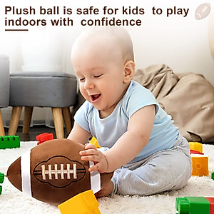 Harrycle 3 Pcs Football Plush Pillow Stuffed Sports Balls Football Room Decor for Boys Kids Teens Decorations, 7.87 Inch