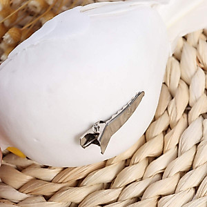 SEWACC Simulation Pigeon Ornaments Cute Foam Pigeons Artificial Feather Birds with Clips 2pcs for Decor