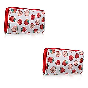 Cabilock 2pcs wallet purses strawberry kawaii girls gifts red purse girls purse mini purse girl gifts plant accessories leather long purse women purse bags Ornament Miss