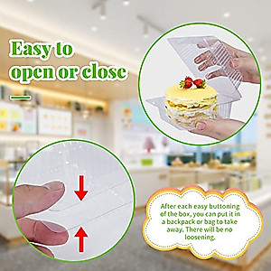 HIQQUGU 100 PCS Plastic Hinged Take Out Containers Clamshell Take Out Tray, Clear Plastic Take out Containers, for Sandwiches, Salads, Hamburgers, (5x4.7x2.8 in)