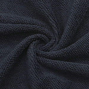 VeraSong Microfiber Dish Cloths Fast Drying Kitchen Cleaning Cloth Dish Rags Dust Cloths Ultra Absorbent Lint Free Washcloths with Poly Scrub Side 12inch x 12inch 8 Pack (Black)