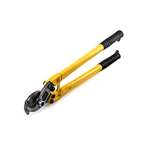 QWORK Hardened Cable Cutter, 18" Heavy Duty Stainless Steel Wire Rope Cutter for Cutting Steel Wire