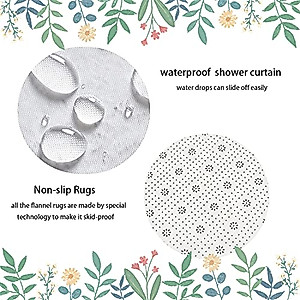 Floral Shower Curtains Butterfly Purple Rose Bathroom Shower Curtain with Non-Slip Rugs and Toilet Lid Cover Durable Bathroom Sets Medium Size