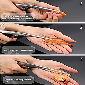 Lyellfe 9 Pieces Shrimp Deveiner Tool, Food-grade 18/8 Stainless Steel Shrimp Peeler, Multipurpose Shrimp Line Fish Maw Scale Knife, Great for Seafood Knives House Kitchen Tool