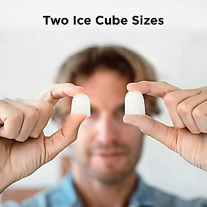 Portable Ice Maker Machine for Counter Top Compatible(Makes 26 lbs of Ice Every 24 Hours-Silver)&20/37 Quart Large Ice Bucket（20/37 Quart Large