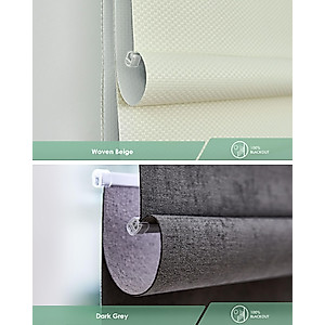 Yoolax Motorized Roman Shade Half-Shading Classic Fold Smart Blind Capable with Alexa & Google Home, Electric Window Shade Customize, Fabric Samples of Motorized Roman Shade, Multi-Color