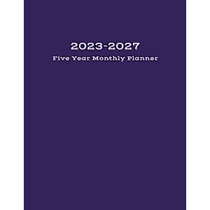 2023-2027 Five Year Monthly Calendar Basic Fun Purple Cover 8.5" x 11": 60 Month Planner 2023 - 2027 | 5 Year Monthly Calendar