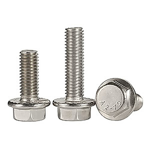 25 PCS M8 x 20mm Flanged Hex Head Bolts Flange Hexagon Screws, Stainless Steel A2, DIN 6921