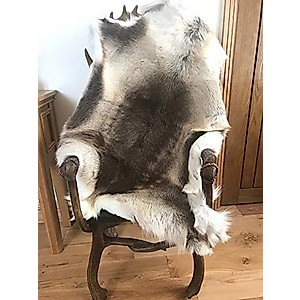 Lambland Grade A Luxury Reindeer Hide / Skin / Rug in Dark Shade Natural Colors