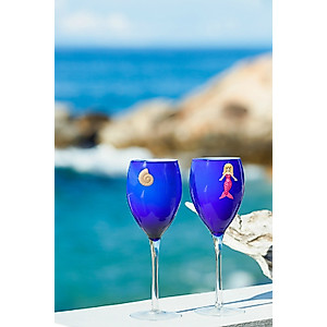 Simply Charmed Mermaid Magnetic Wine Charms and Glass Markers Set of 6 - Great Mermaid Gift for Women