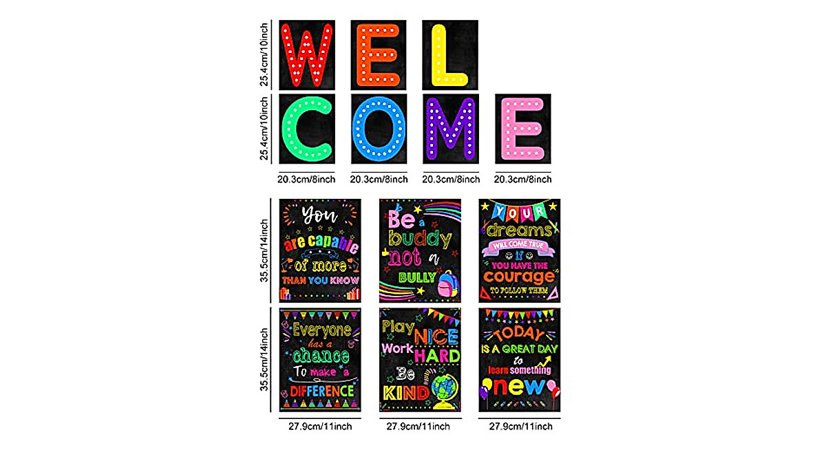 Inspiring 13-Piece Wall Decor Set for Classrooms