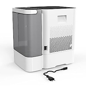 BONECO 2 in 1 Large Room Whisper Quiet Humidifier and Air Purifier with Automatic Shut Off Function and Fragrance Essential Oil Container, White