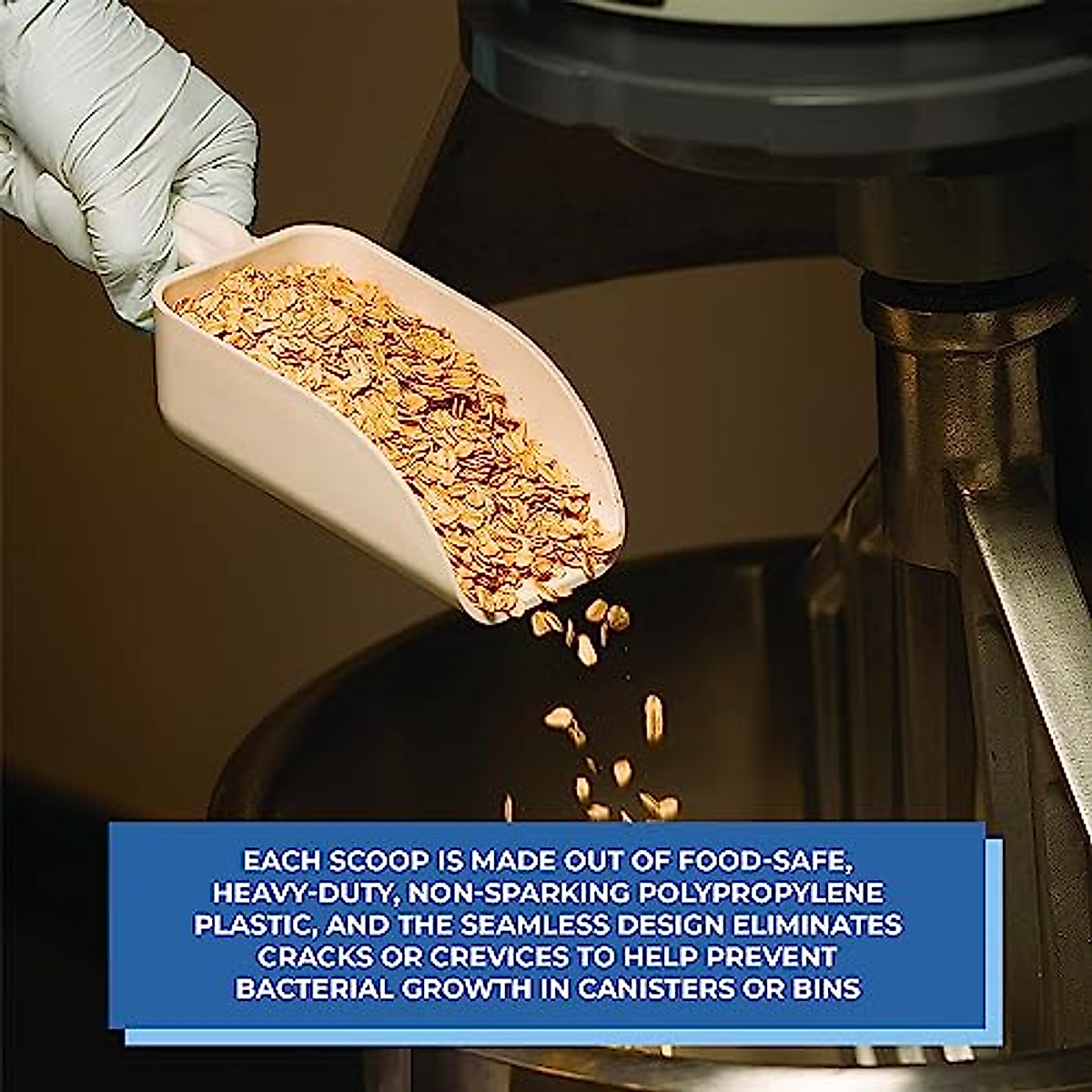 Vikan Remco 630066 Color-Coded Plastic Hand Scoop - BPA-Free Food-Safe Kitchen Utensils, Restaurant and Food Service Supplies, 16 oz, Brown