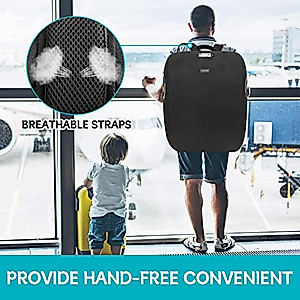 Padded Car Seat Travel Bag for Airplane, Compatible with Doona Car Seat Stroller, Durable Infant Car Seat Bags with Lockable Zipper, Foldable Gate Check Stroller Bag Backpack for Baby Travel Essential